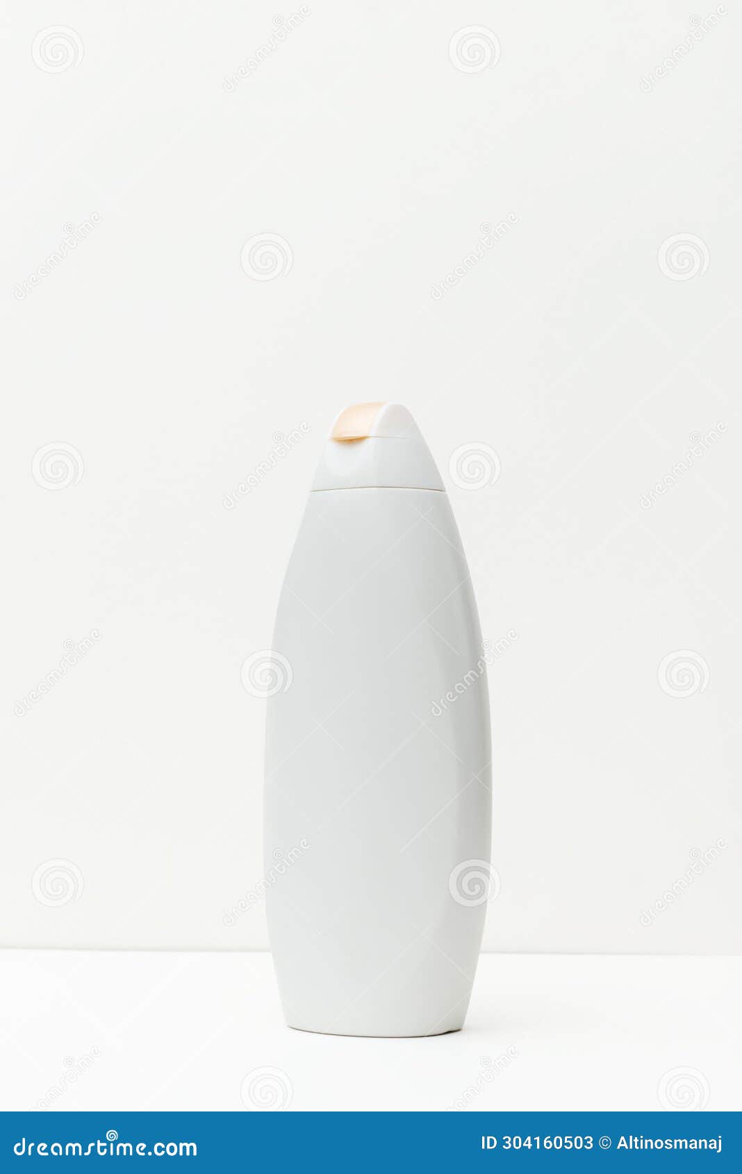 White Unbranded Plastic Shampoo Cream Conditioner Bottle Isolated ...