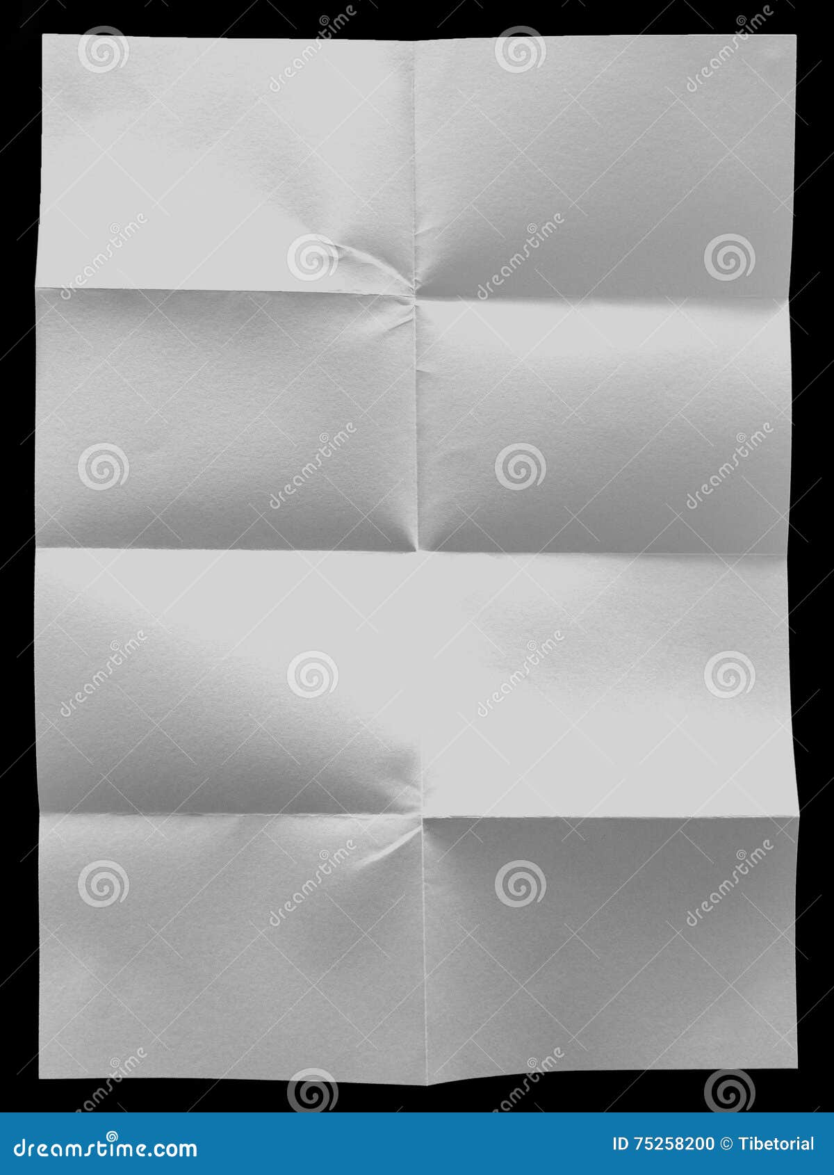 White Uneven Sheet of Paper on the Black Background Stock Photo - Image ...