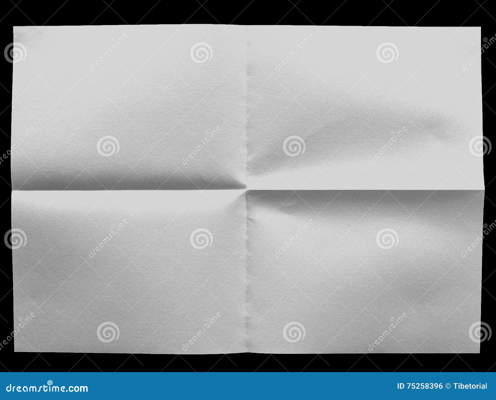 White Uneven Sheet of Paper on the Black Background Stock Photo - Image ...