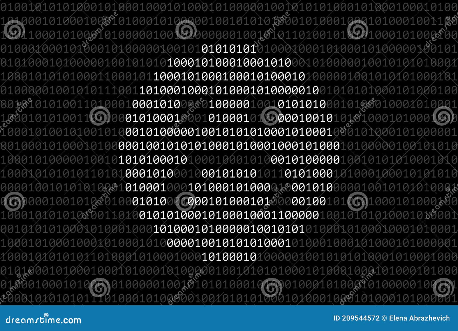 White Unhappy Sad Face Icon Made from Binary Symbols Stock Vector ...