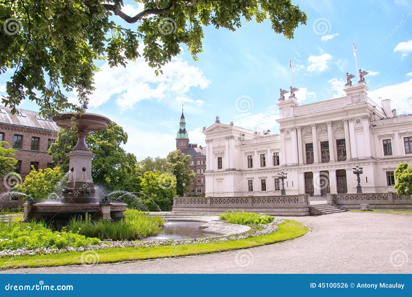 White University Building in Lund Stock Photo - Image of lund, bright ...