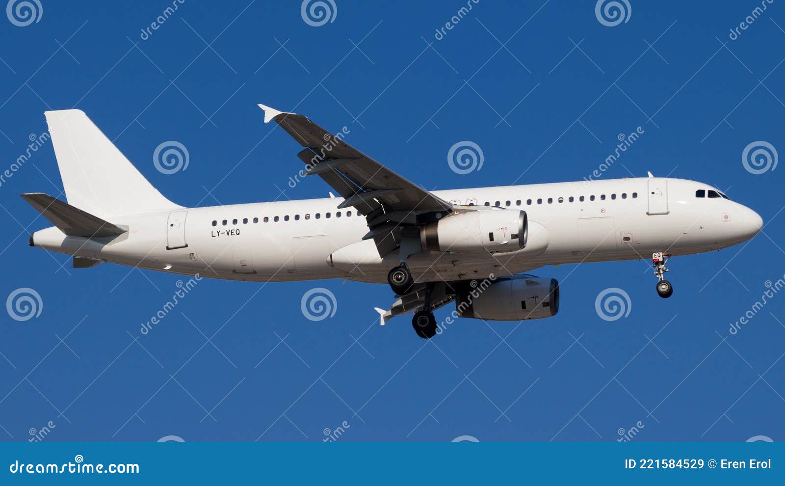 White Untitled Blank Plane stock image. Image of landing - 221584529