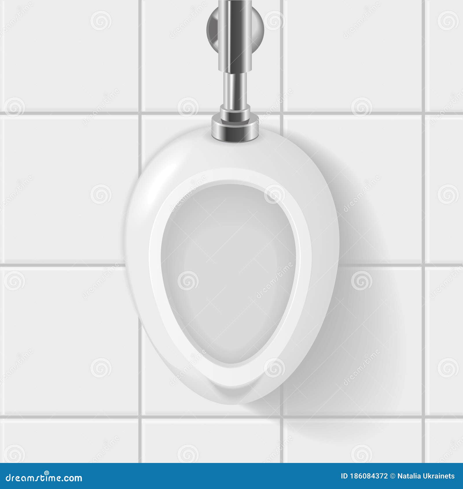 Ceramic Urinal In Male Toilet Front And Side View Cartoon Vector ...