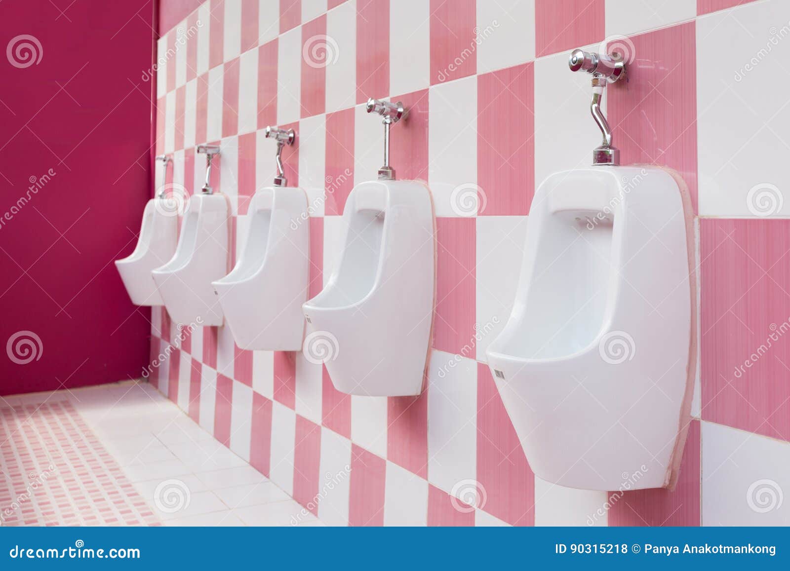 White urinal. stock photo. Image of floor, room, tiled - 90315218
