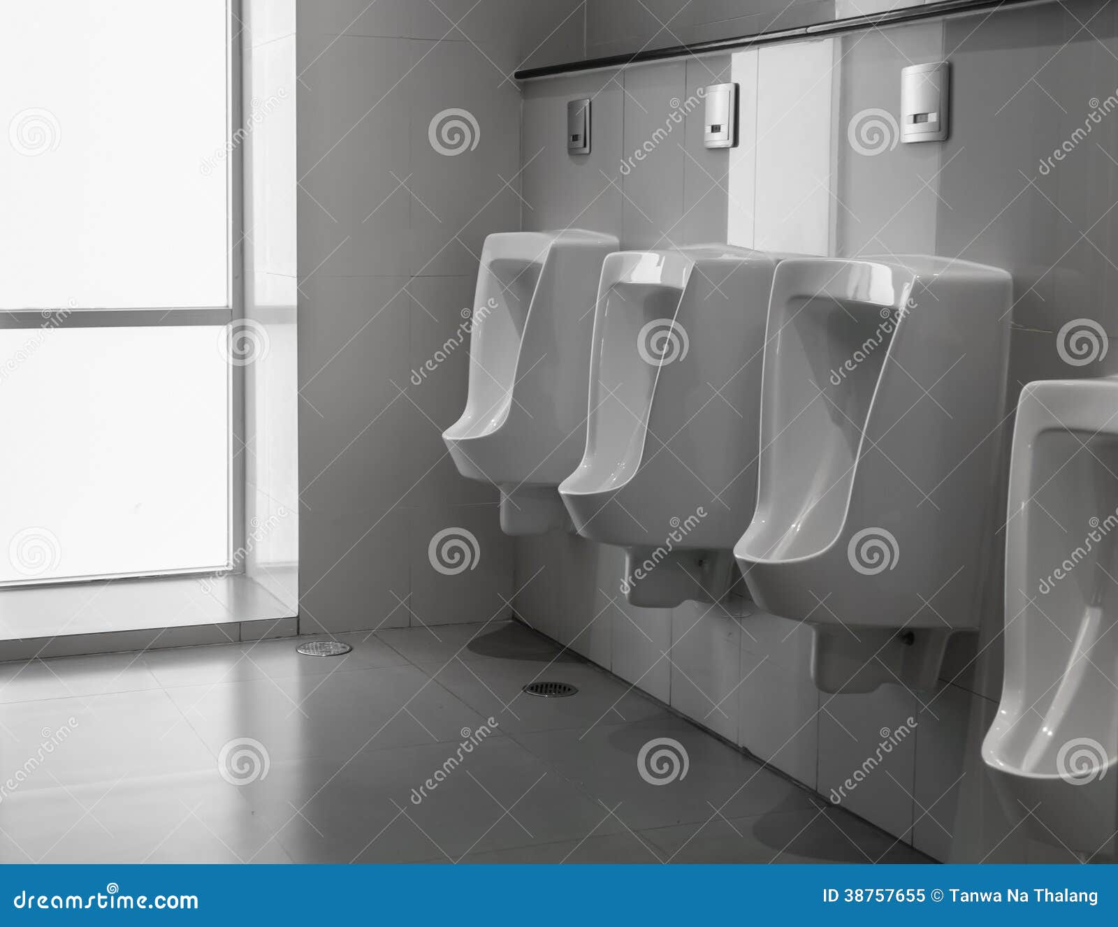 White urinals stock image. Image of urinal, clean, sanitation - 38757655