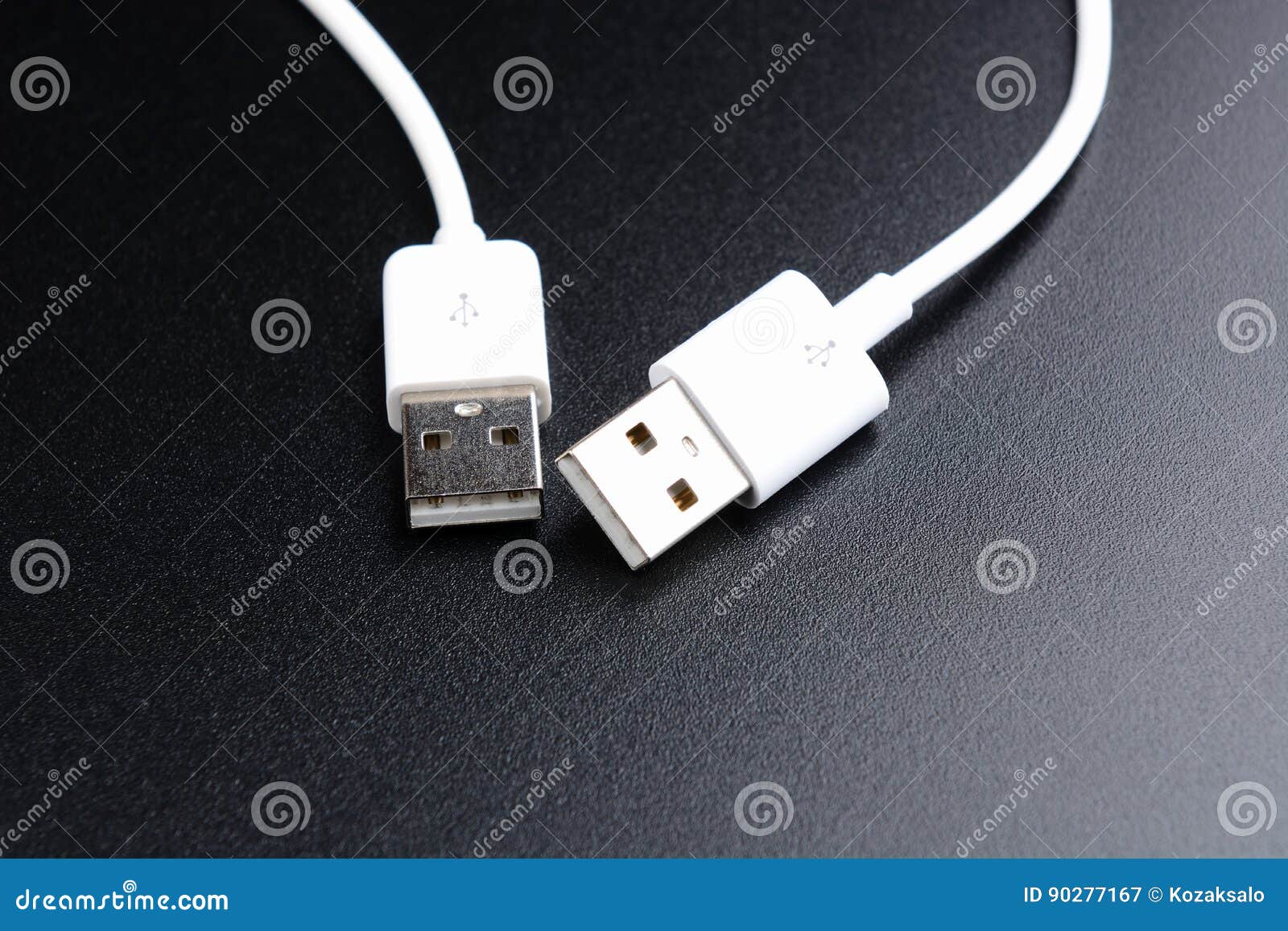 White Usb Cable on Black Background Minimal Picture Stock Image - Image ...