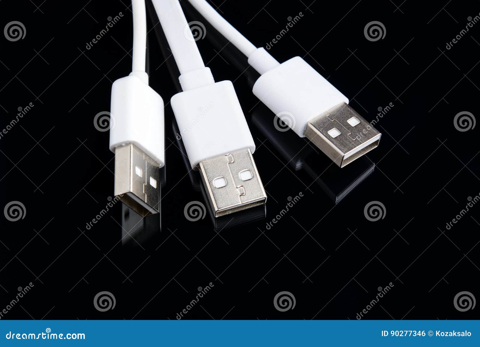 White Usb Cable on Black Background Minimal Picture Stock Photo - Image ...