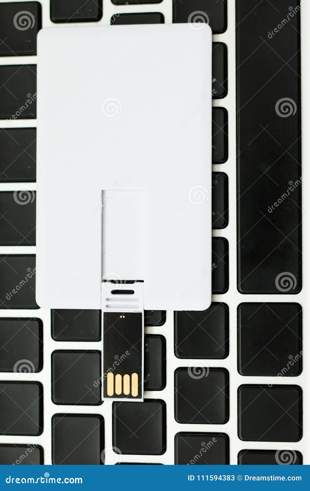 White Usb Flash Card White Desk Top View Mock Up. Workspace Stock Image ...