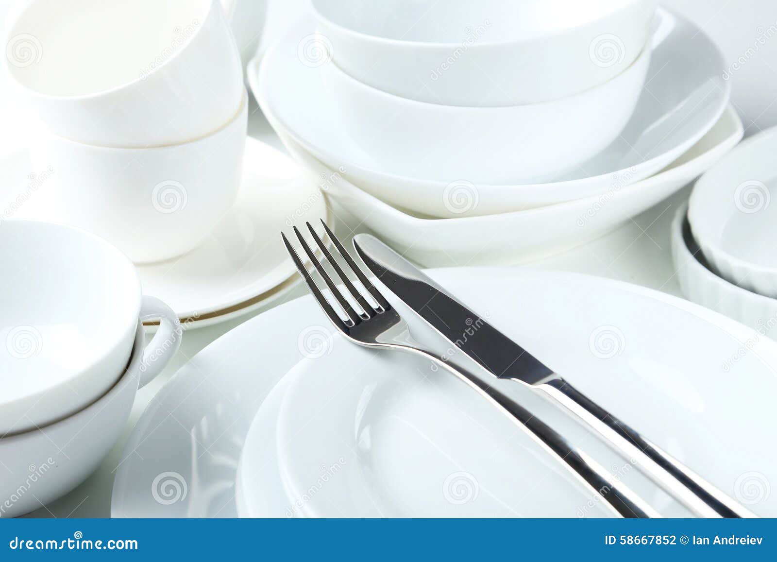 White utensil stock photo. Image of metal, eating, equipment - 58667852