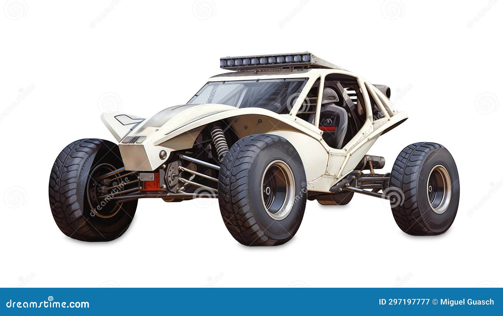 White UTV Buggy Isolated White Background Stock Illustration ...