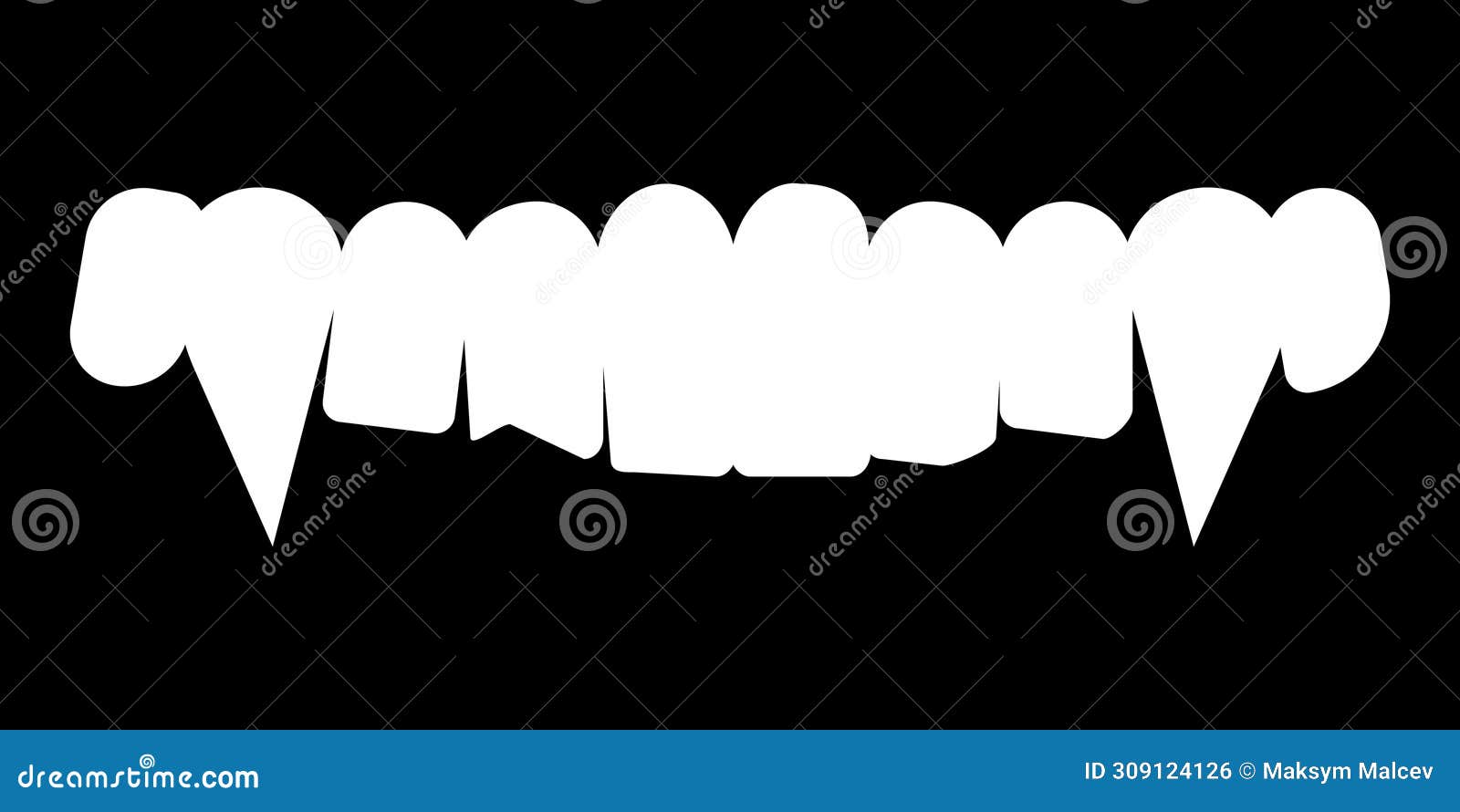 White Vampire Teeth. Abstract Teeth Icon Stock Vector - Illustration of ...