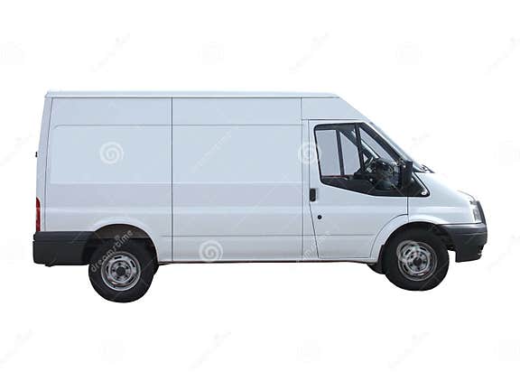 White Van. stock image. Image of automobile, load, carry - 9655997
