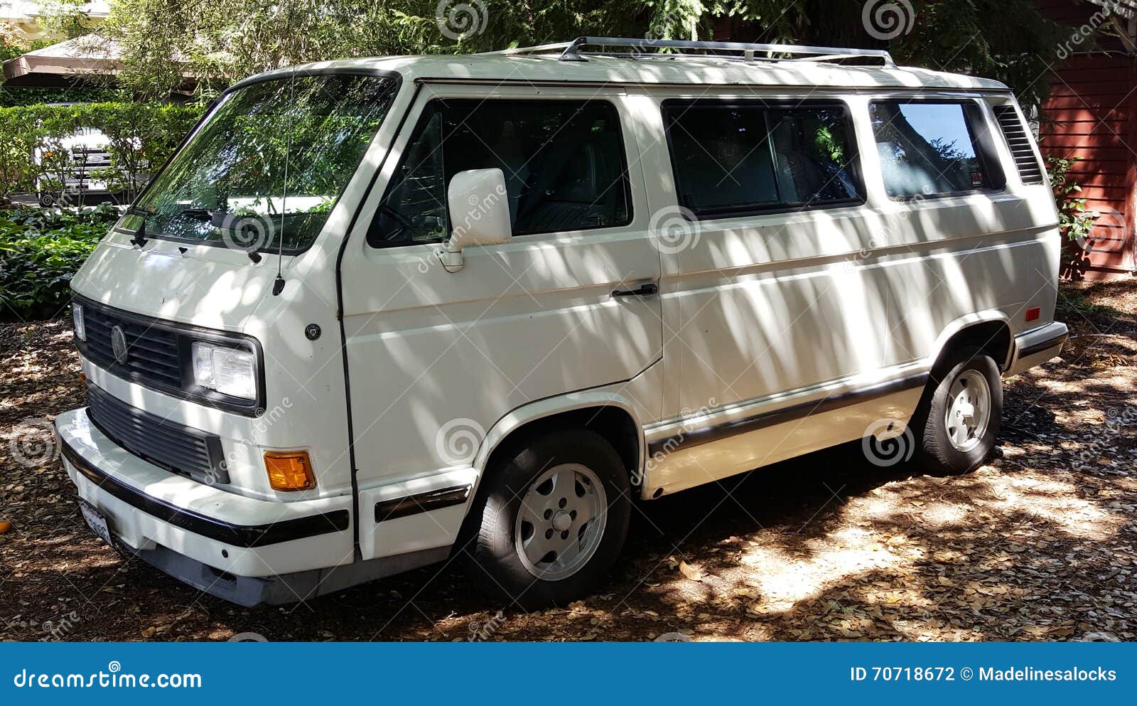 White van stock photo. Image of vehicle, driveway, parked - 70718672