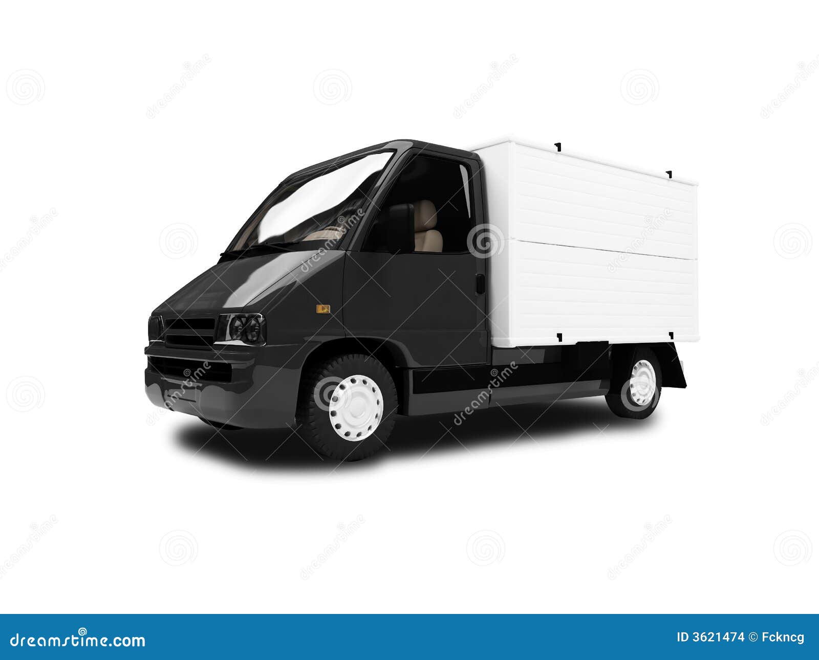 White Van Isolated Front View Stock Illustration - Illustration of ...
