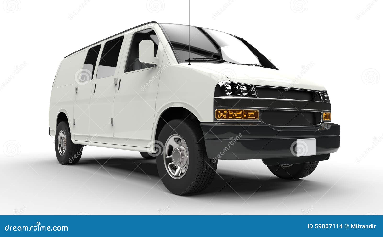 White Van - Low Front Shot stock photo. Image of green - 59007114