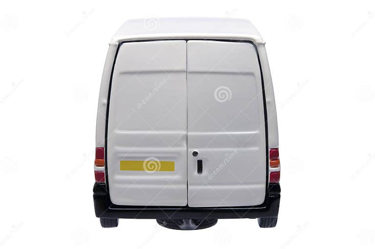 White van rear stock photo. Image of path, transit, branding - 6268030