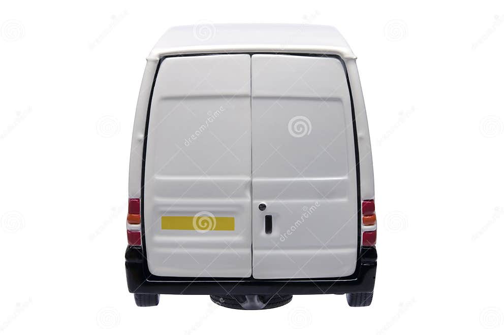White van rear stock photo. Image of path, transit, branding - 6268030