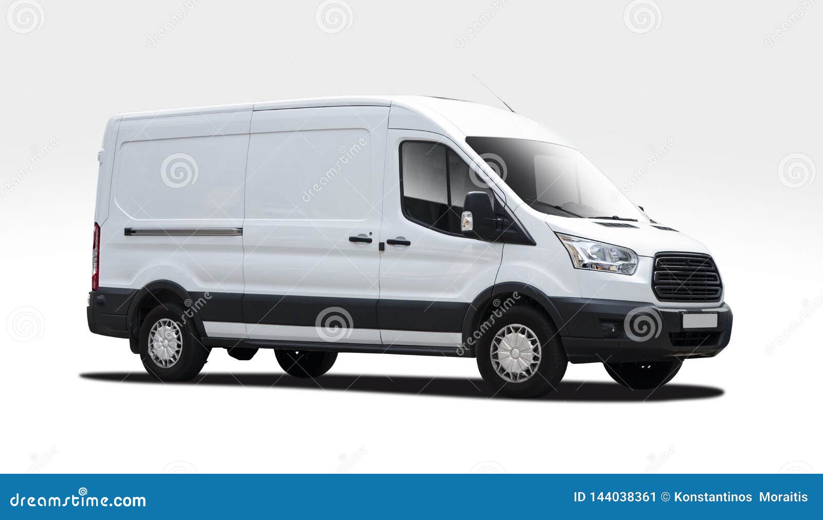 White Delivery Van Side View