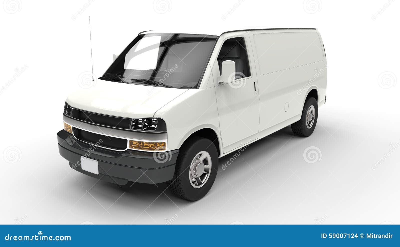 White Van In White Showroom Stock Photo - Image of door, transporation ...