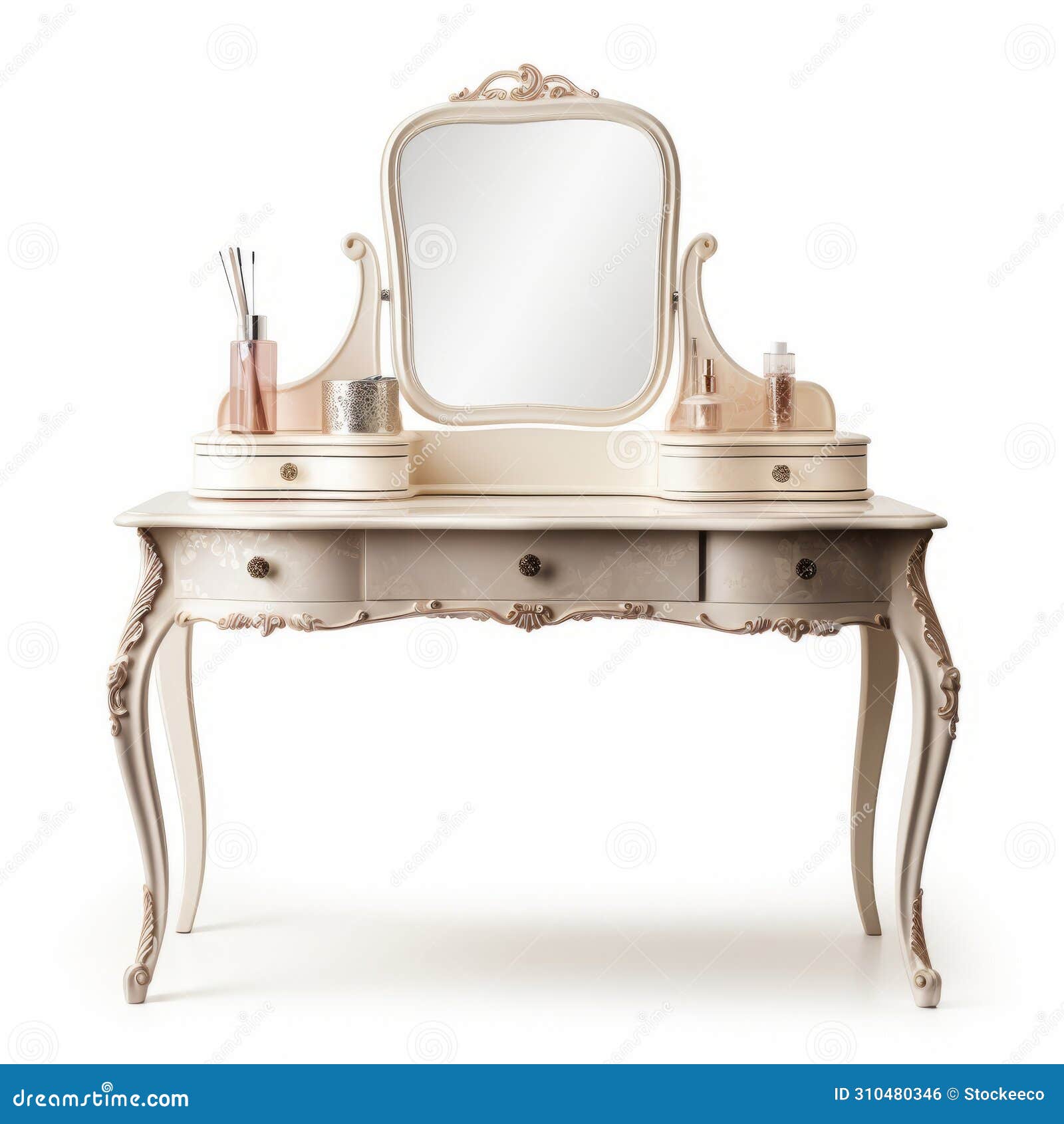 High Quality Vanity Table Isolated on White Background in High ...