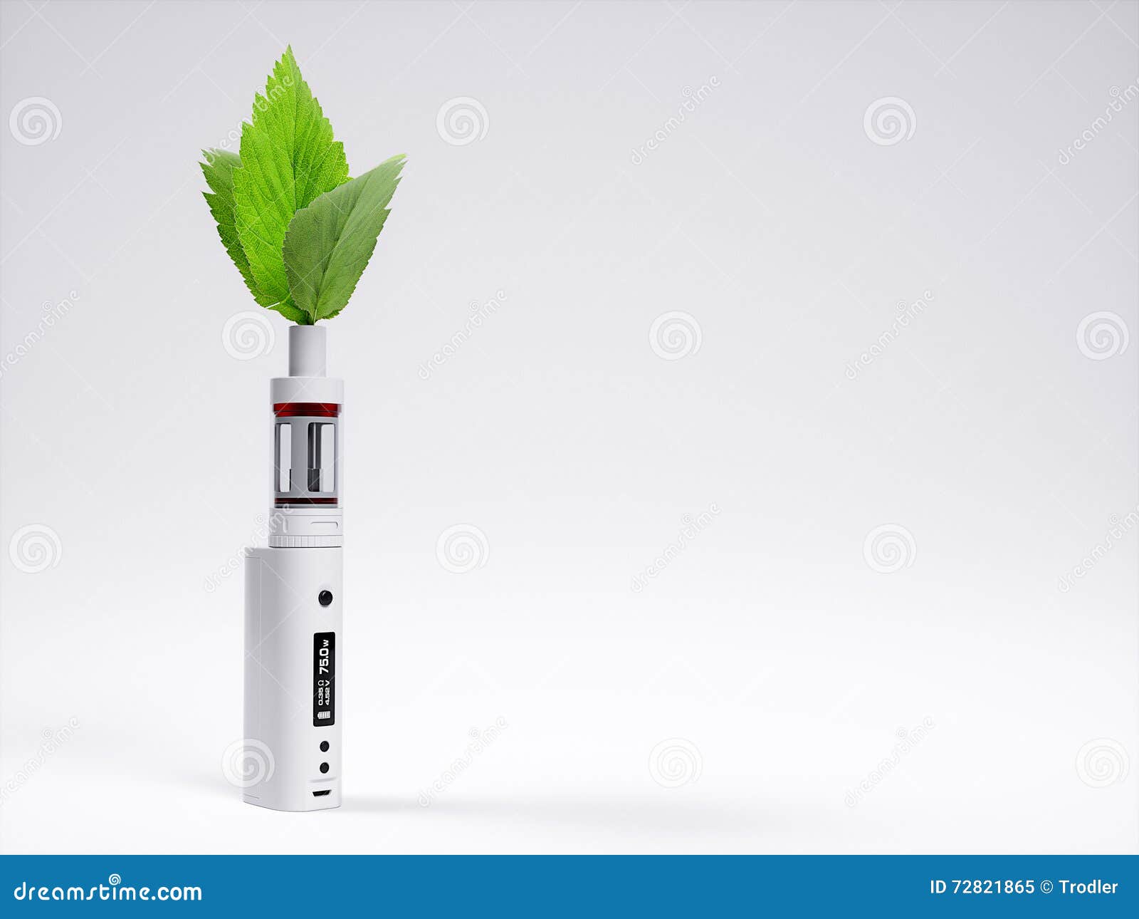 White Vaping Ecig Battery Mod. 3d Rendering Stock Illustration ...