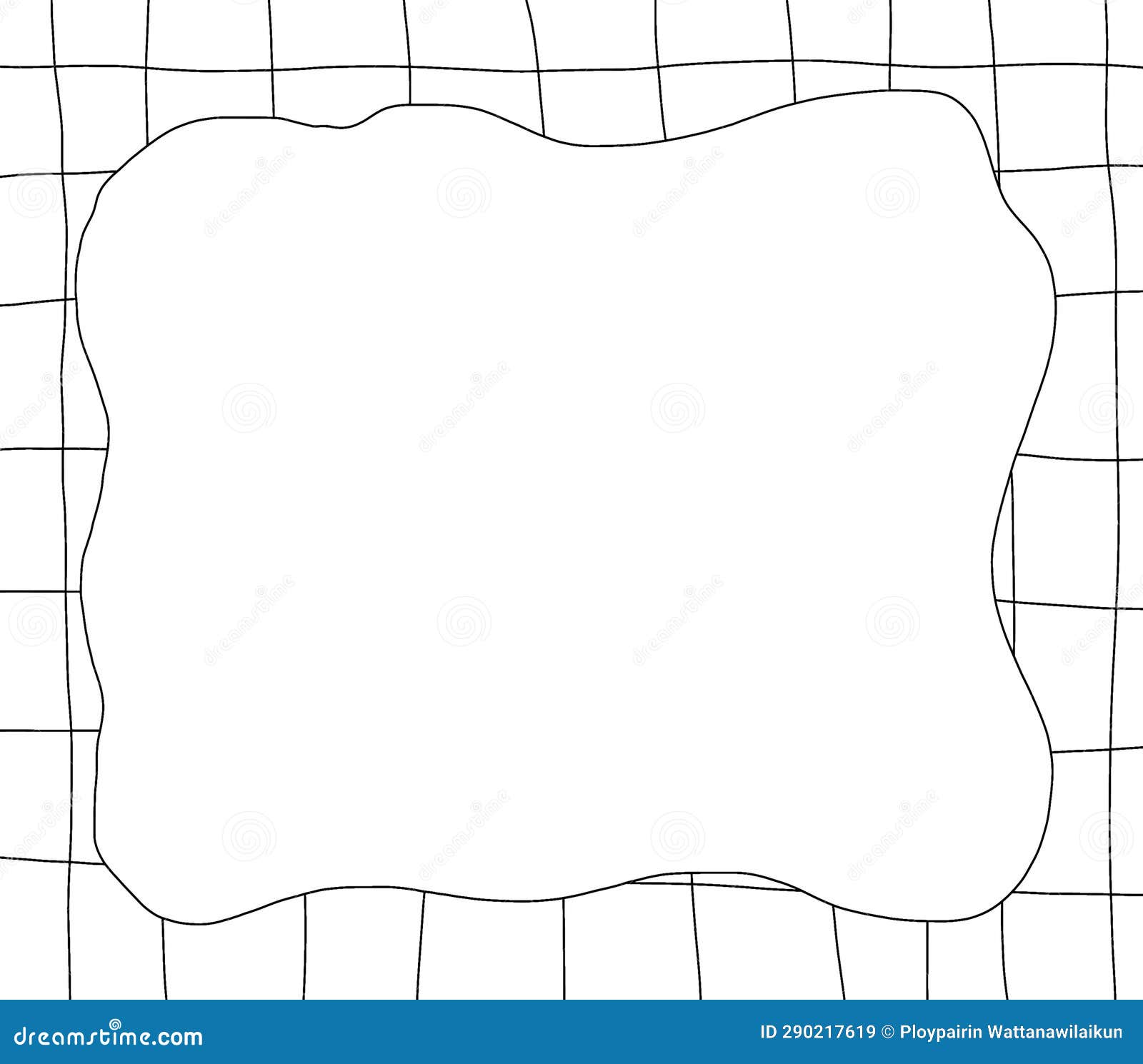 White Vector Background Black Grid Lines and Picture Frames White ...