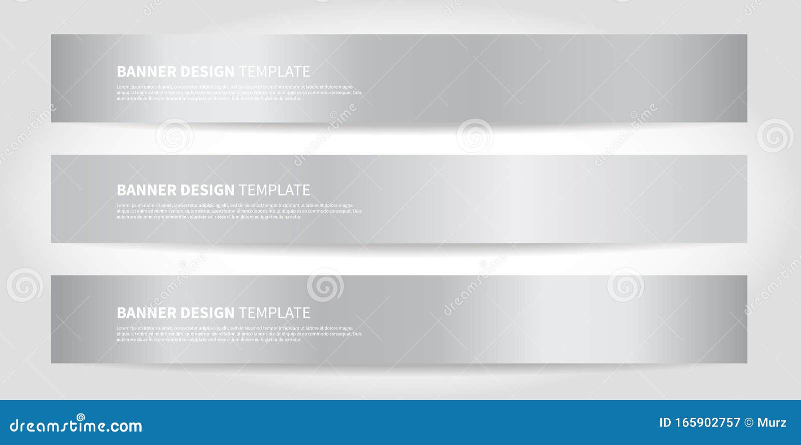 White Vector Banners with Abstract Beautiful Blue Background. Website ...