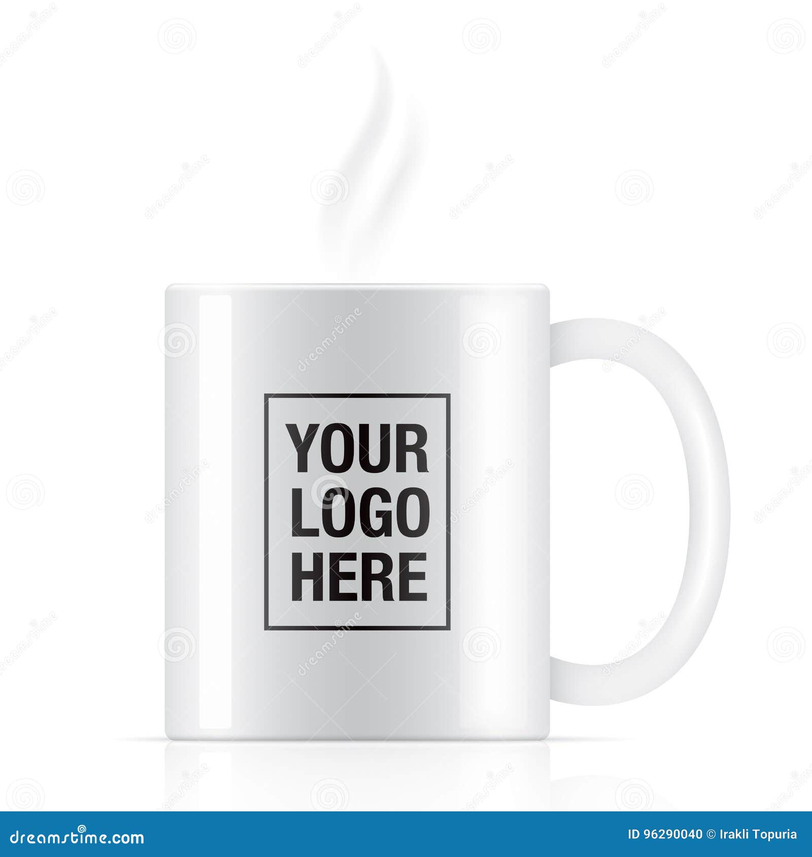 White vector coffee mug stock vector. Illustration of ceramic - 96290040