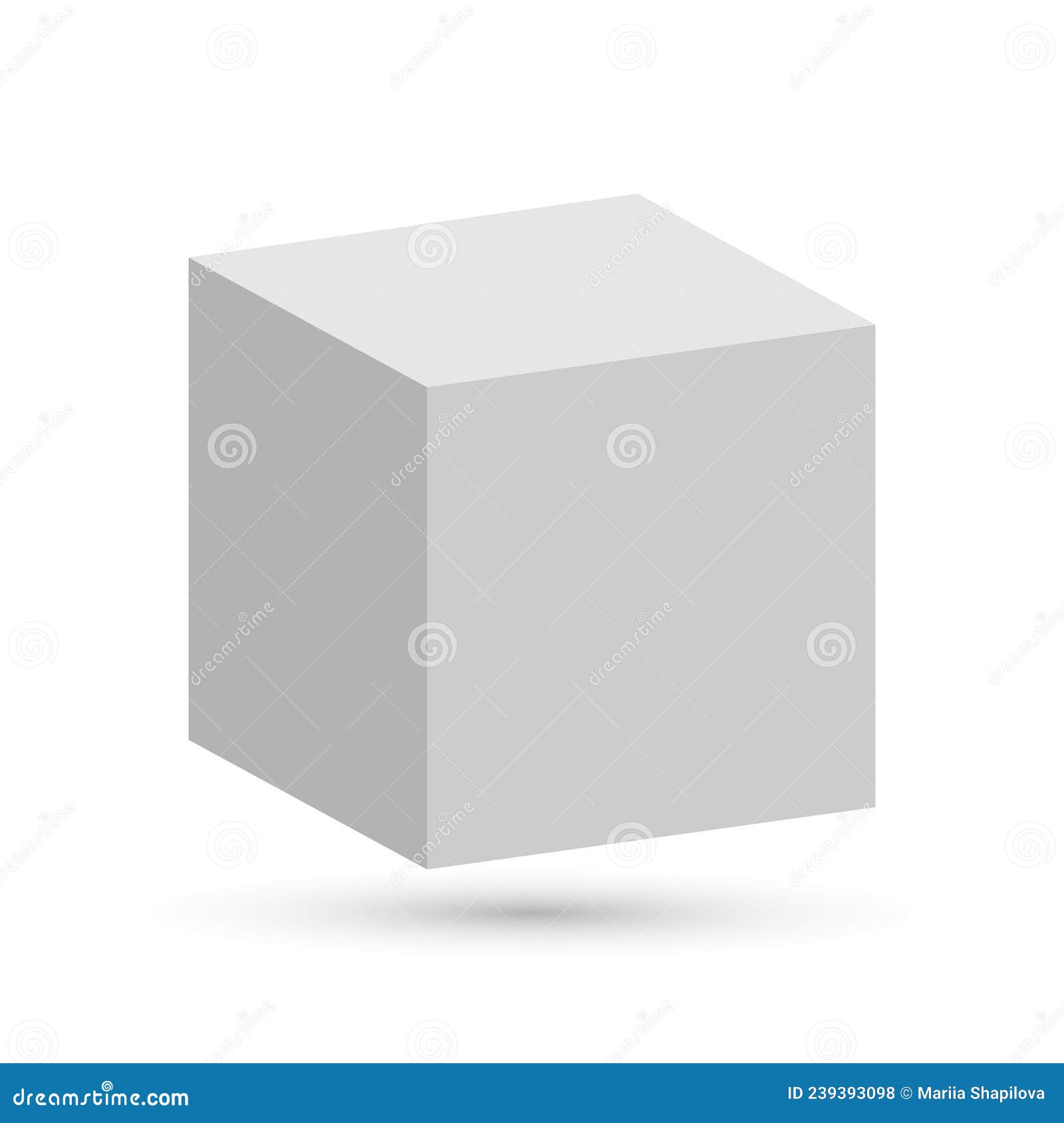 White Vector Cube. Vector Illustration Stock Vector - Illustration of ...