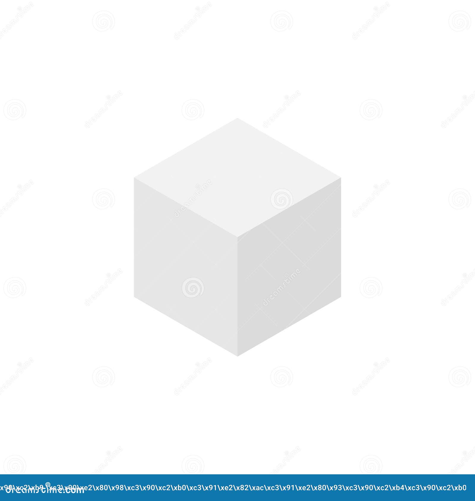 White Vector Cube. Isometric Cube Icon Stock Illustration ...