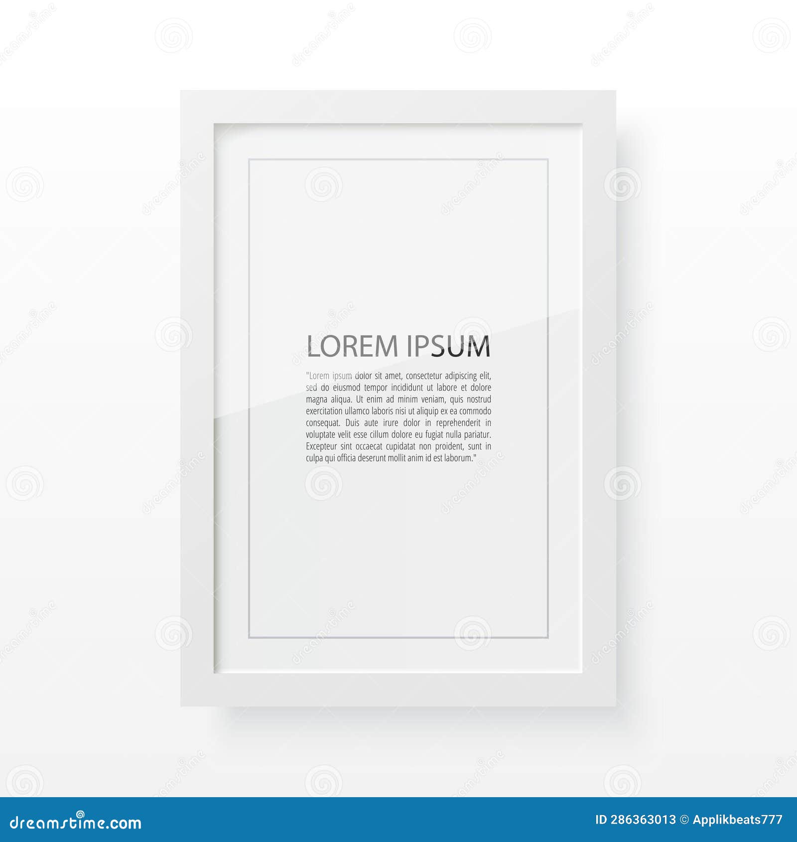 White Vector Frame for Image and Text Stock Vector - Illustration of ...