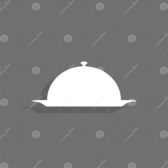 The Dish is Covered with a Lid. Vector Icon Stock Illustration ...