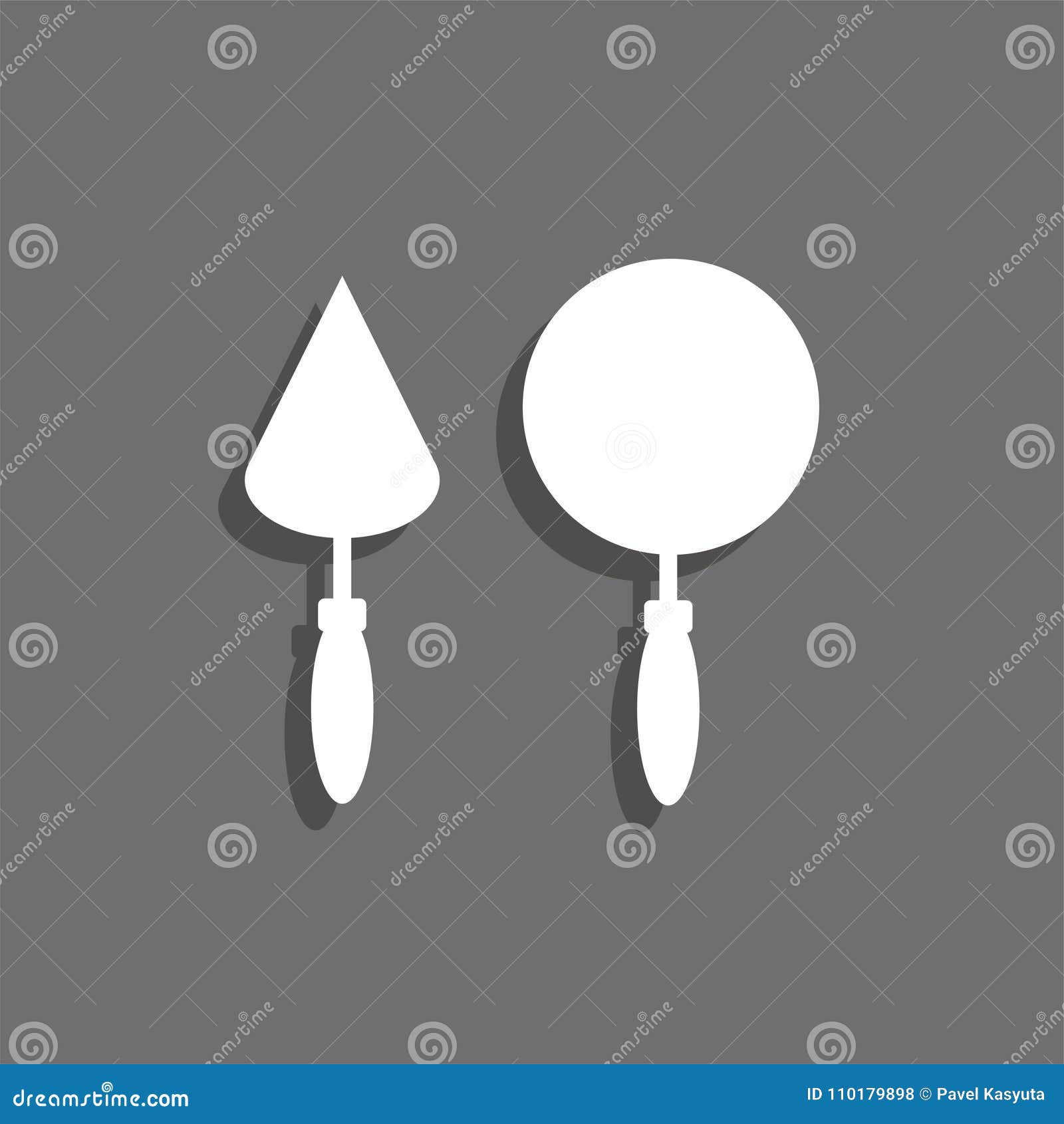 The Tools of the Mason. Vector Icon. Stock Illustration - Illustration ...