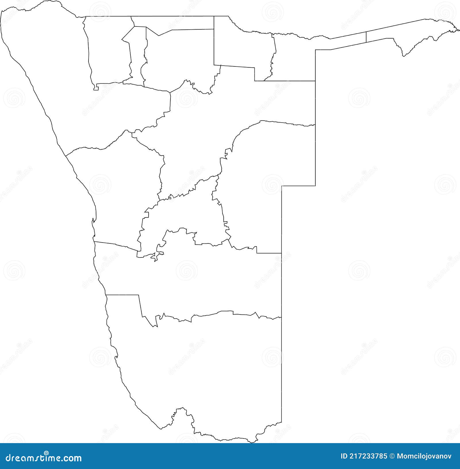 White map of Namibia stock vector. Illustration of gray - 217233785