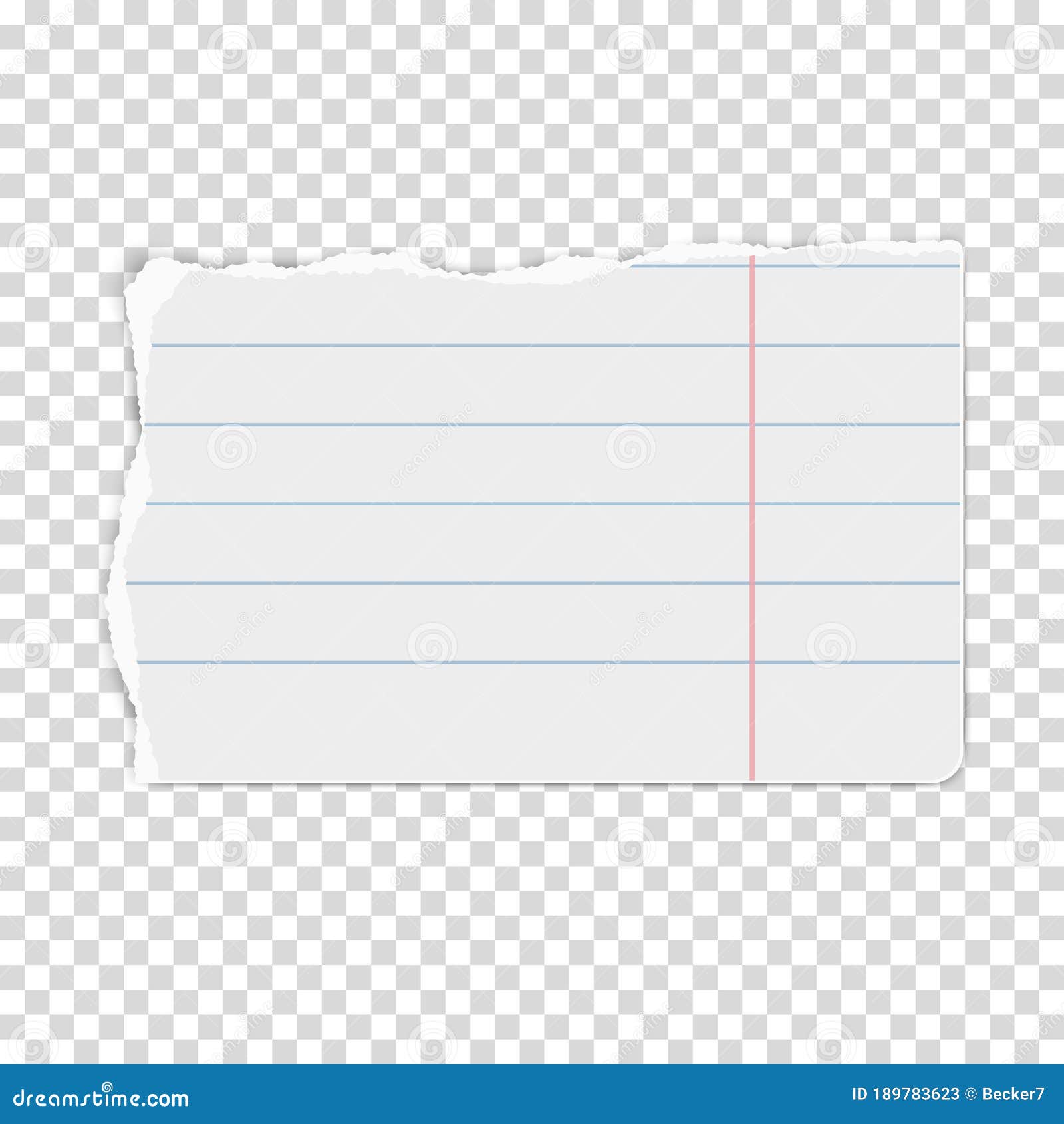 White Vector Oblong Paper Tear with Soft Shadow Isolated on Transparent ...