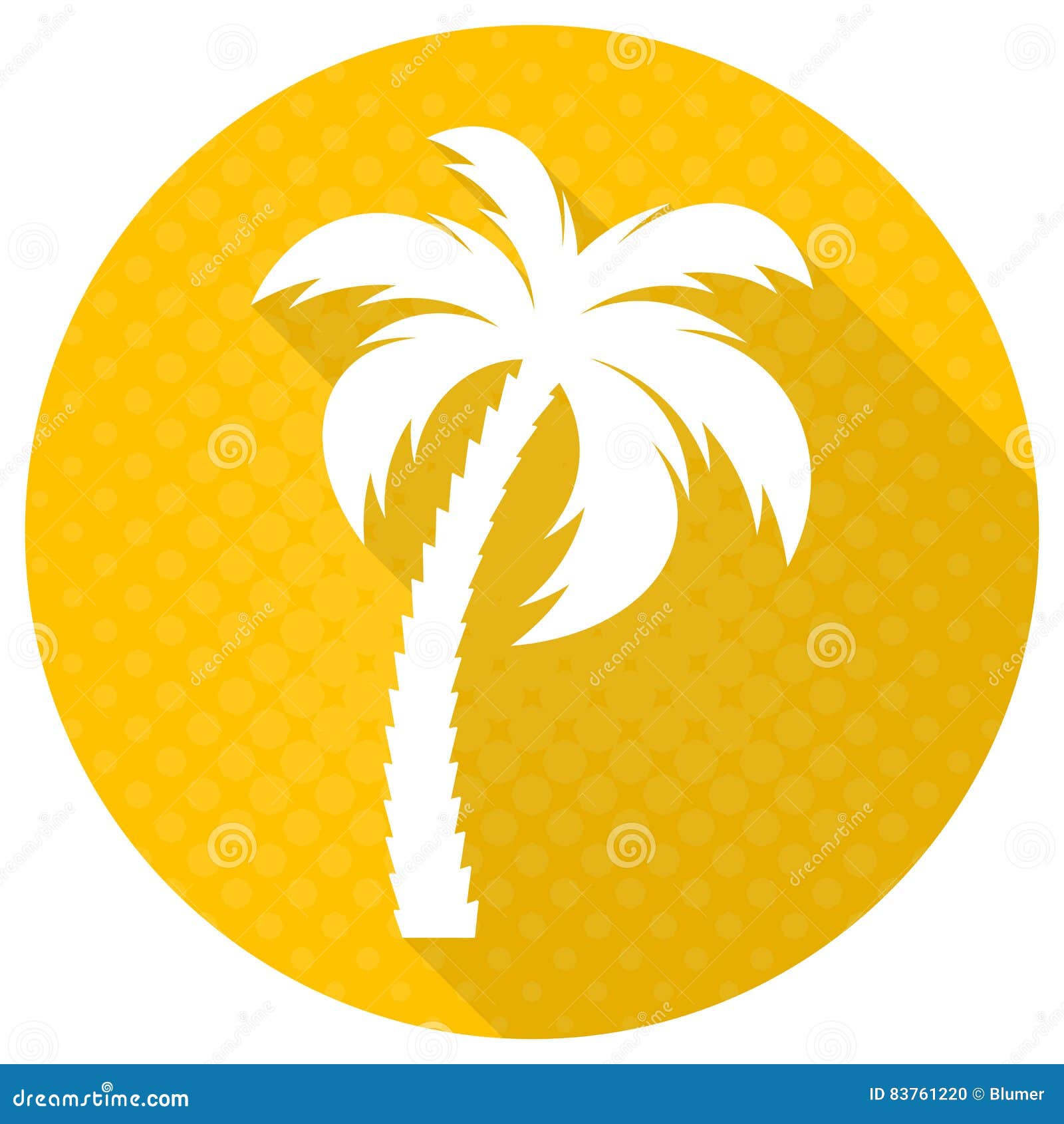 White Vector Palm Tree Round Flat Icon Stock Vector - Illustration of abstract, ornament: 83761220