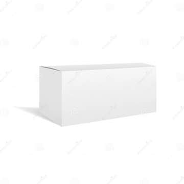 White Vector Rectangular Horizontal Box Mockup Stock Vector ...
