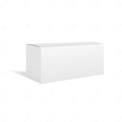 White Vector Rectangular Horizontal Box Mockup Stock Vector ...