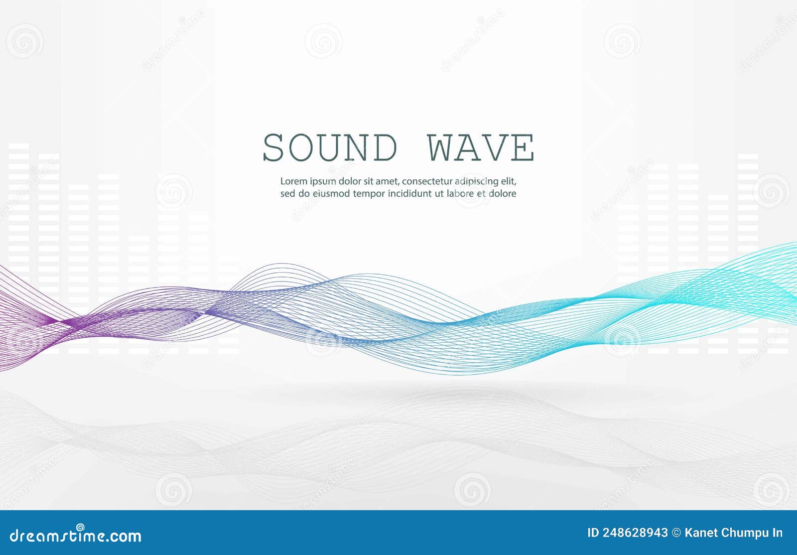 White Vector Smooth Line Sound Wave Concept Stock Vector - Illustration ...