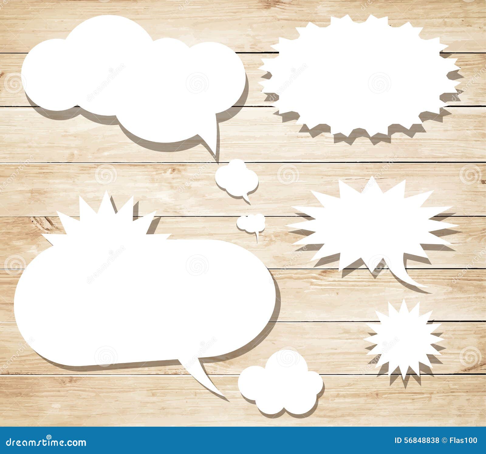 White Vector Speech Bubbles with Shadow Like Stock Photo - Image of ...