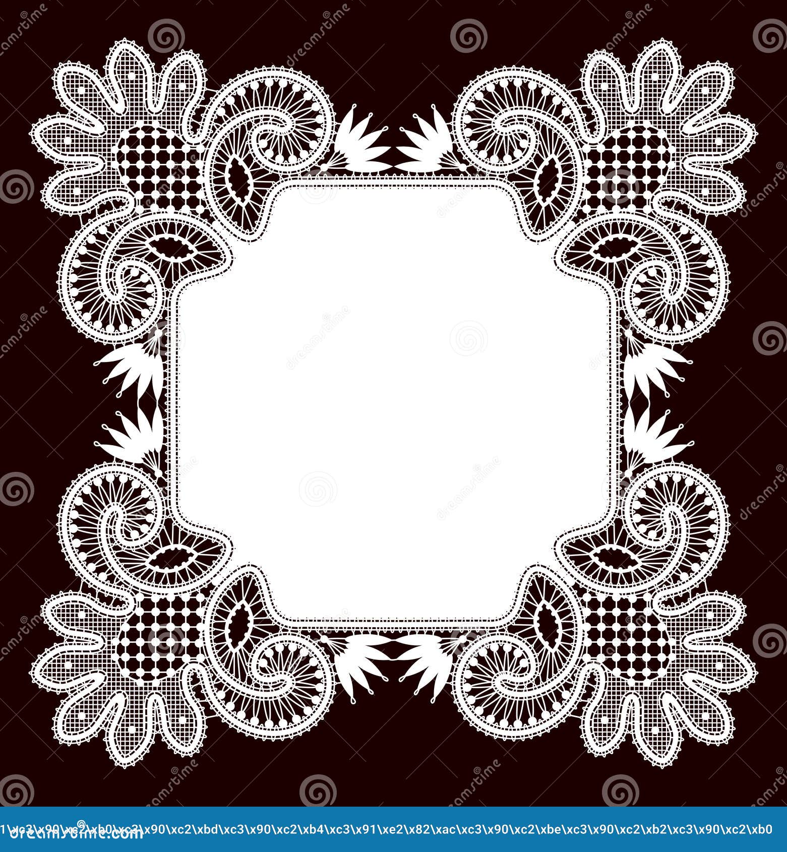 Lace Frame Vector