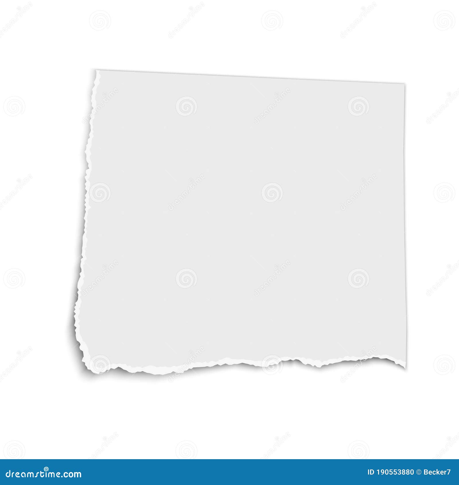 White Vector Square Paper Tear Isolated on White Stock Vector ...