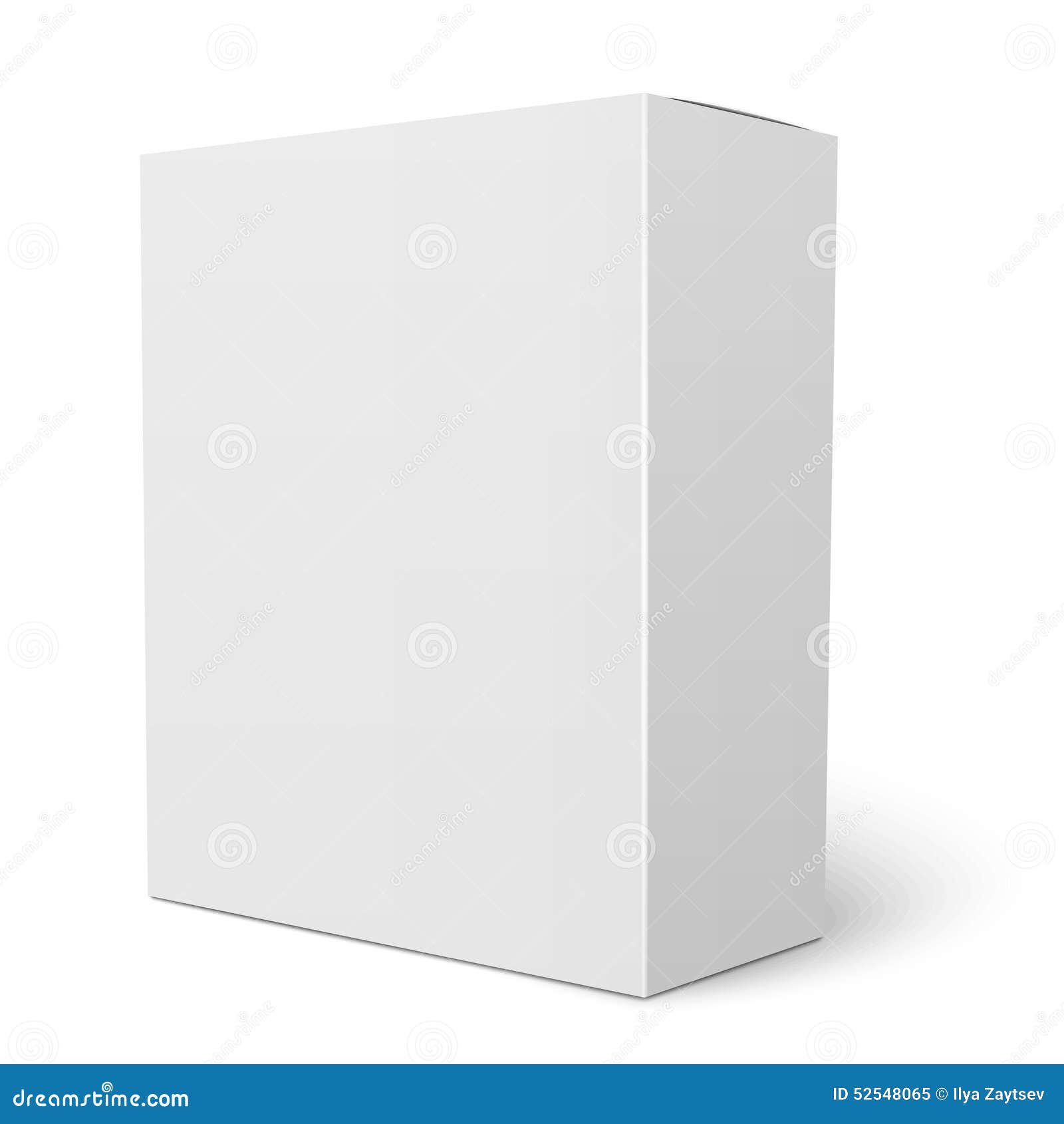 White Vertical Cardboard Box Template Cartoon Vector | CartoonDealer ...