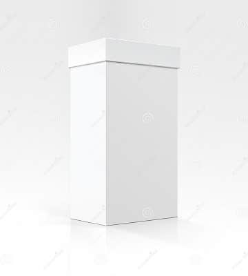 White Vertical Rectangular Box in Perspective Stock Vector ...