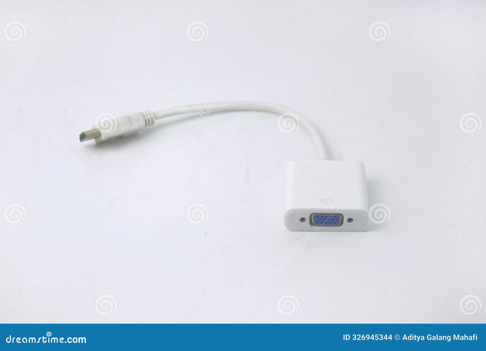 A White VGA To HDMI Converter is on a White Background Stock Photo ...