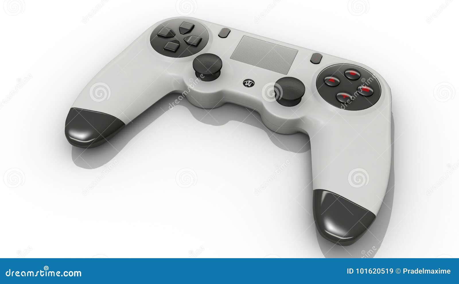 White Video Game Controller Stock Illustration - Illustration of ...