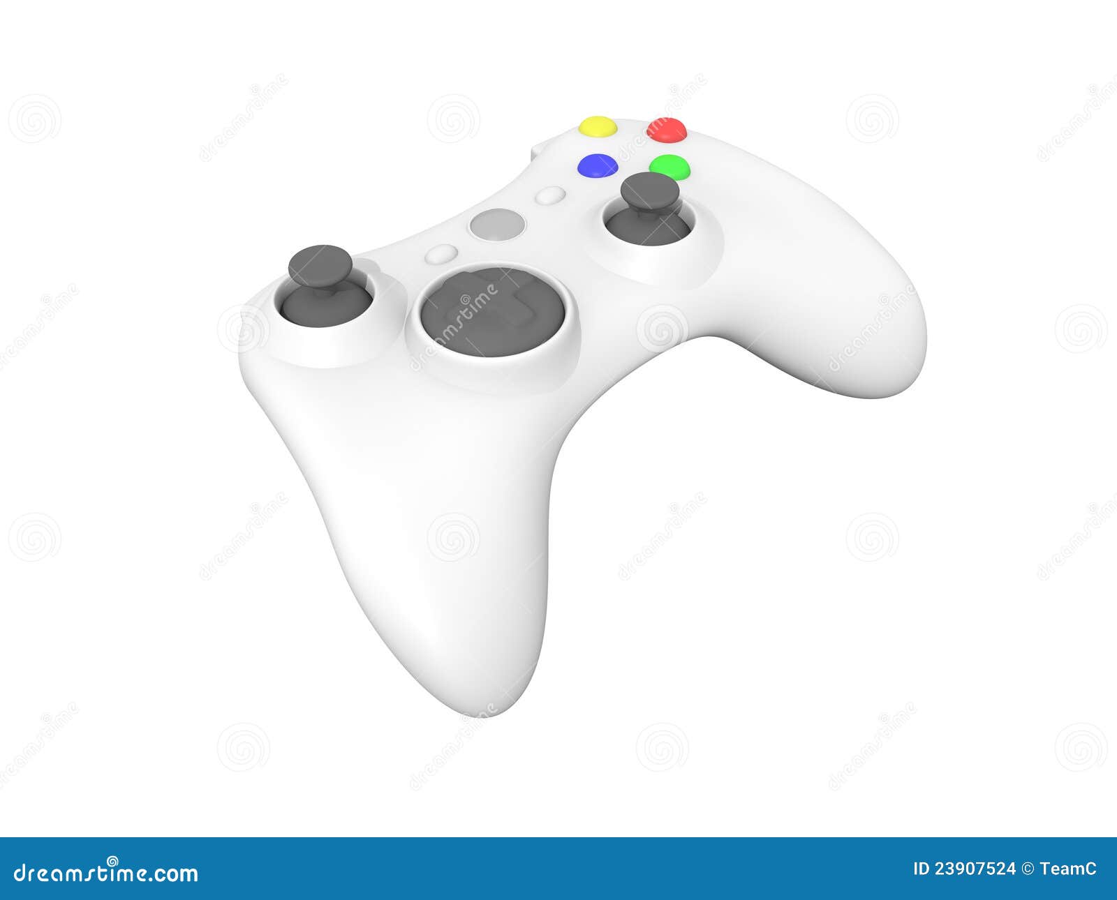 White Video Game Controller on White Stock Illustration - Illustration ...