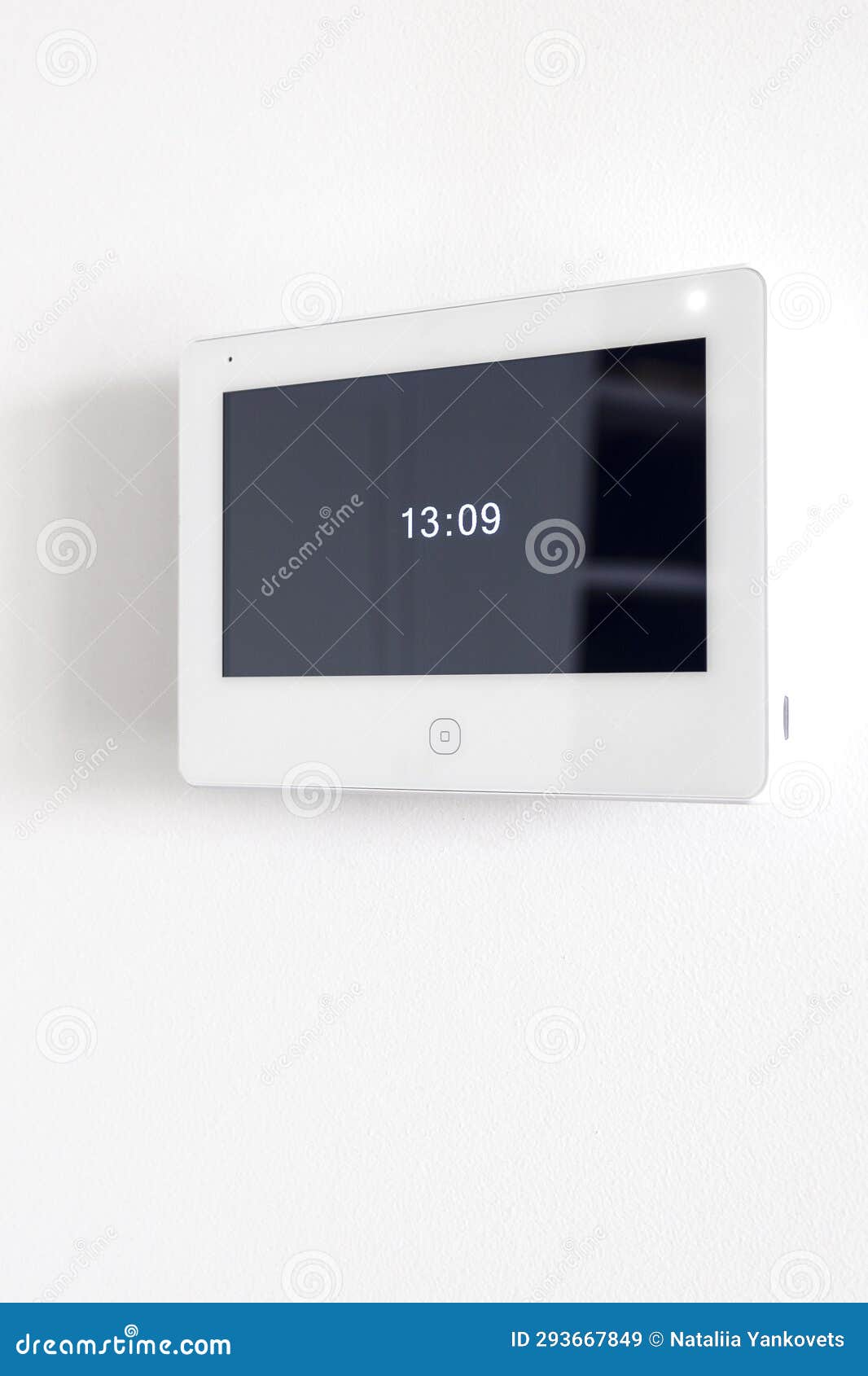 A White Video Intercom Screen on a White Apartment Wall Stock Image ...