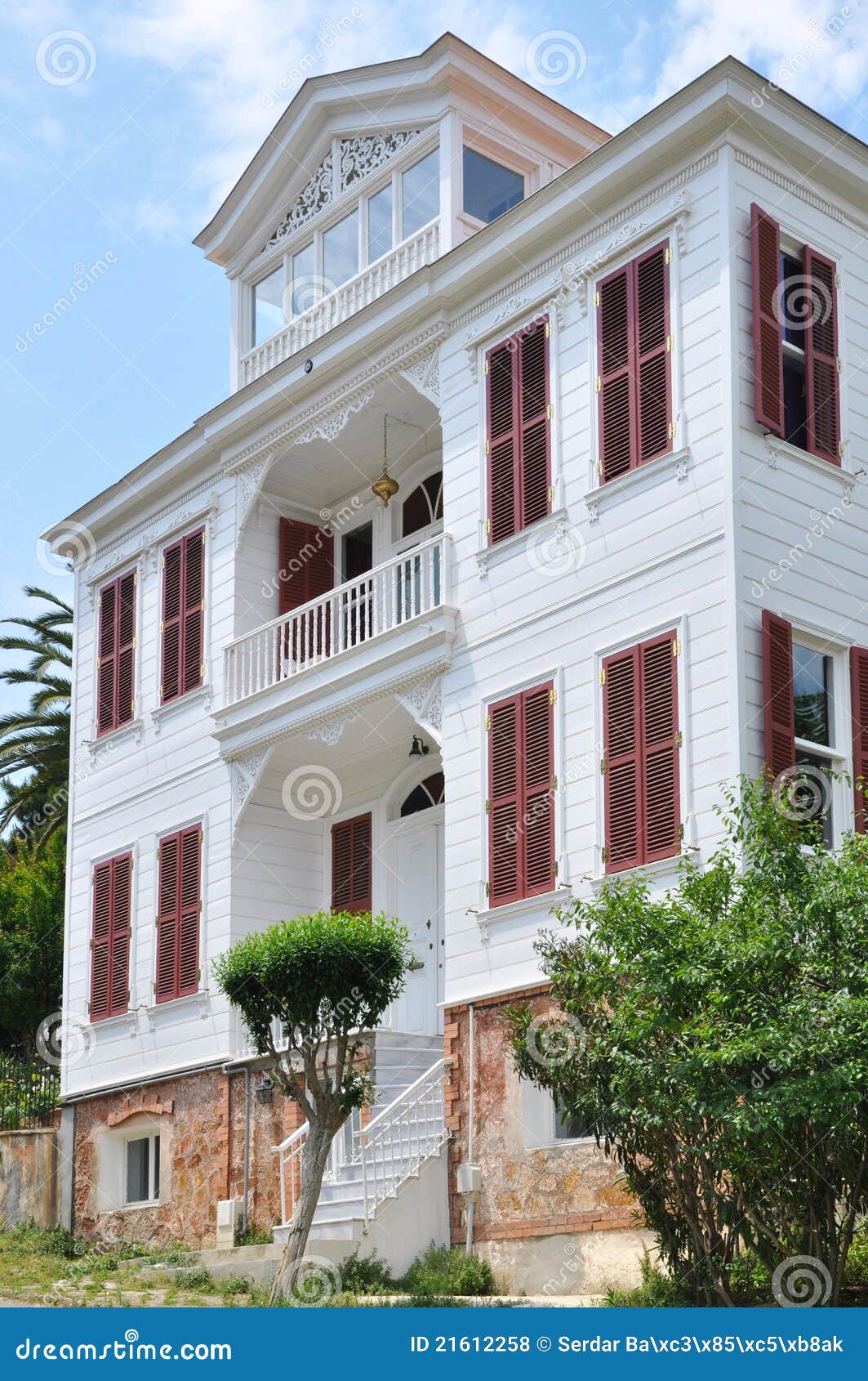 White villa stock photo. Image of balcony, fresh, houses - 21612258