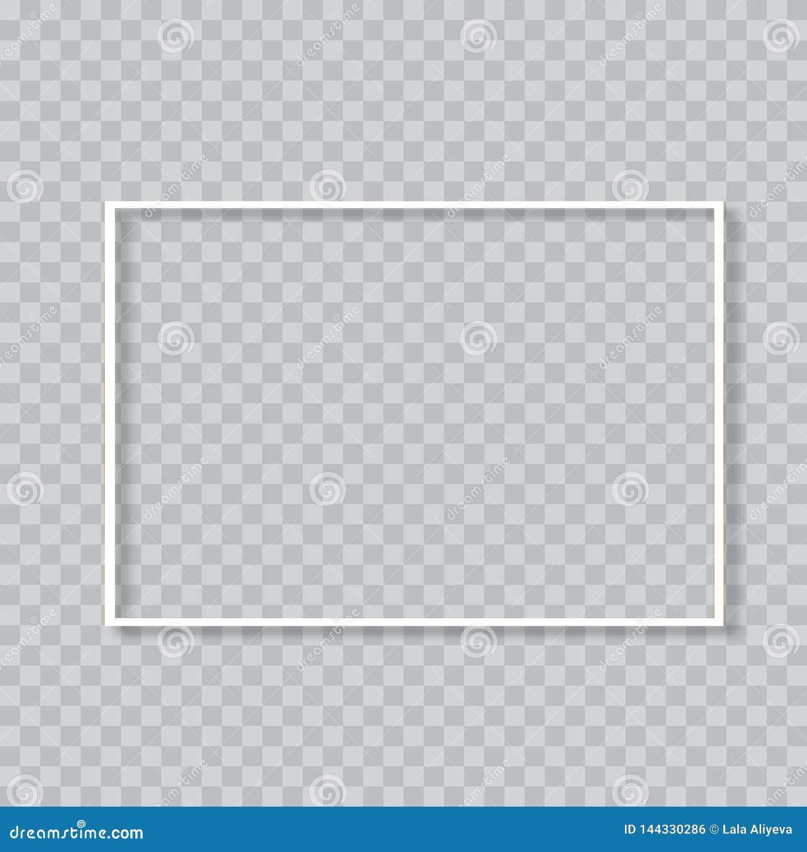 White Vintage Frame on Transparent Background. Vector Stock Vector ...